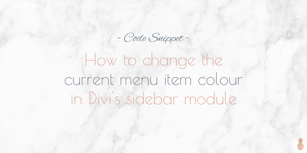 How to change the current menu item link colour in Divi's sidebar module